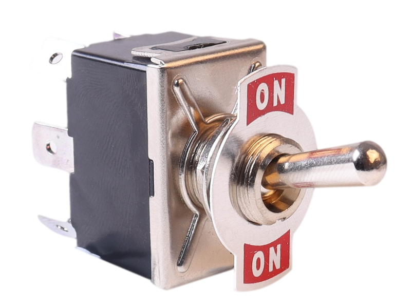 ON/ON Double Pole Toggle Switch With Decal Plate - 30A@12V 12 Volt Planet
