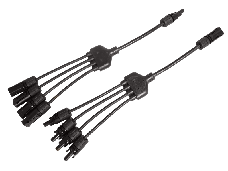 Pair Of 4-to-1 MC4 Cable Assemblies For Parallel Connection Of Solar ...