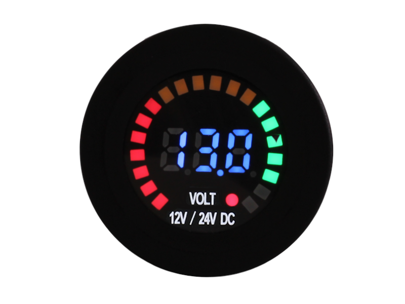 12V/24V Volt Meter - Dual Analogue & Digital Display | 12 Volt Planet