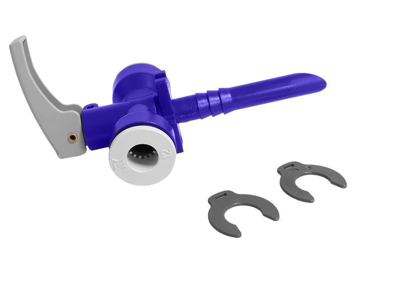 Reich UniQuick Push Fit Inline (Twin) Drain Valve 12mm | 12 Volt Planet