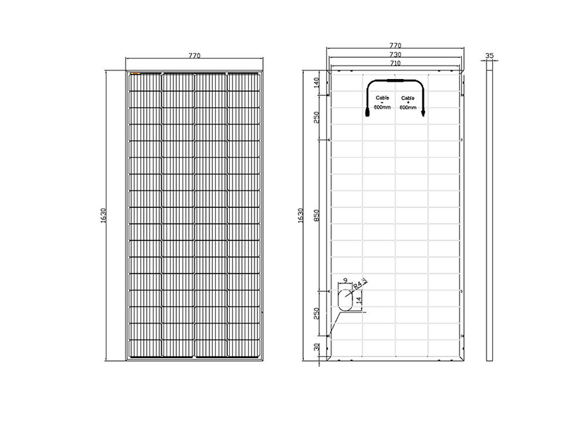 Photonic Universe 250W Bifacial Monocrystalline Rigid Framed Solar ...