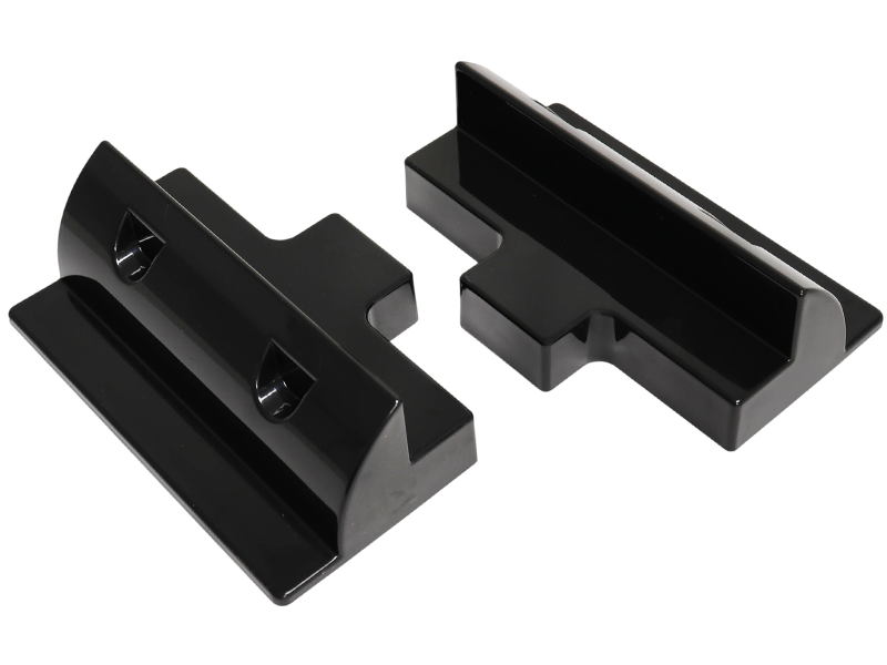 Set of 2 Black Plastic Side Mounting Brackets For Rigid Framed Solar ...