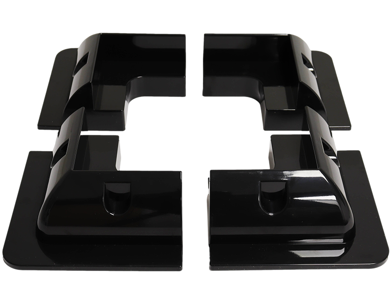 Set of 4 Black Plastic Corner Mounting Brackets For Rigid Framed Solar ...