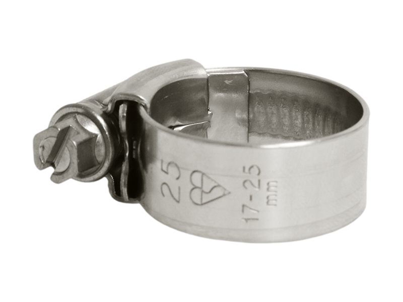 JCS Hi-Grip Stainless Steel 304 Hose Clip 17-25mm | 12 Volt Planet