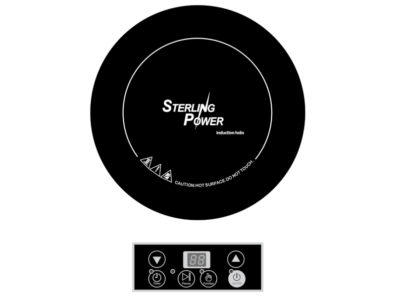 Sterling Power 1800W Fixed/Recessed Single Induction Hob | 12 Volt Planet