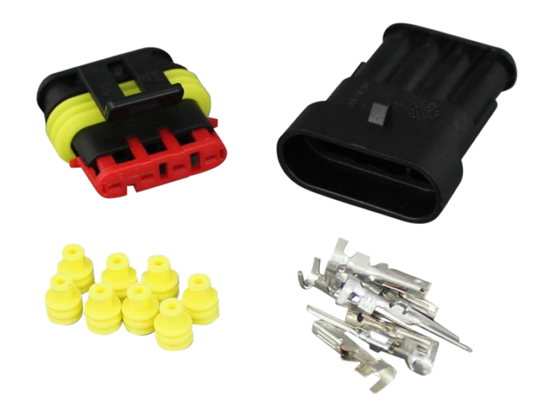4 Way Superseal Waterproof Connector (M/F Pair) | 12 Volt Planet