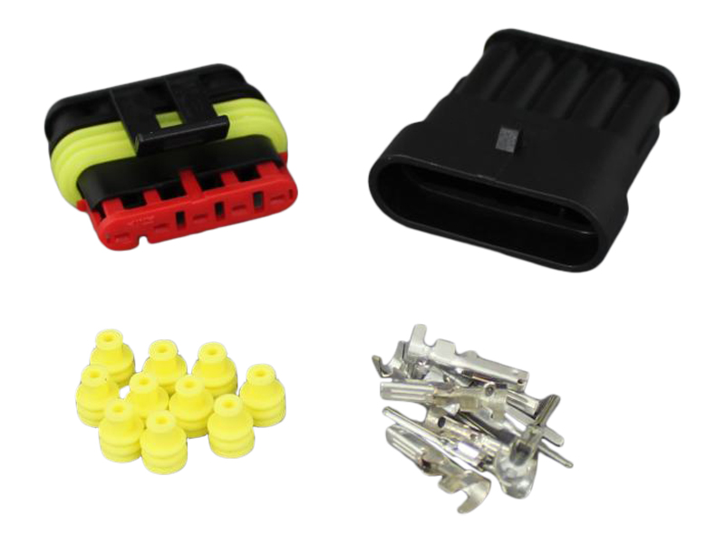 5 Way Superseal Waterproof Connector (M/F Pair) | 12 Volt Planet