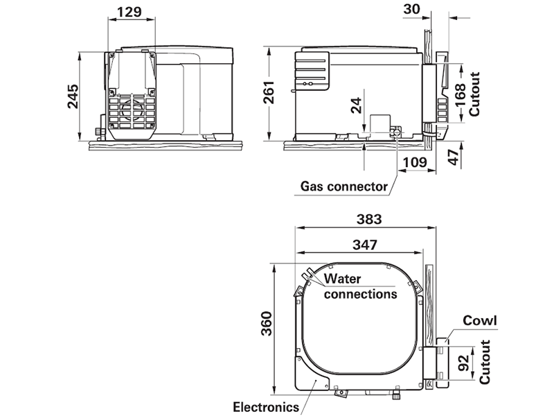 Truma Ultrastore Rapide Gas & Electric 10L Water Heater (BGE 10 ...