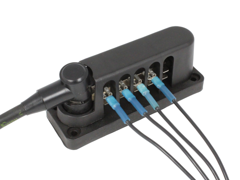 120A VTE 10 Point Tab Terminal Busbar - Black | 12 Volt Planet