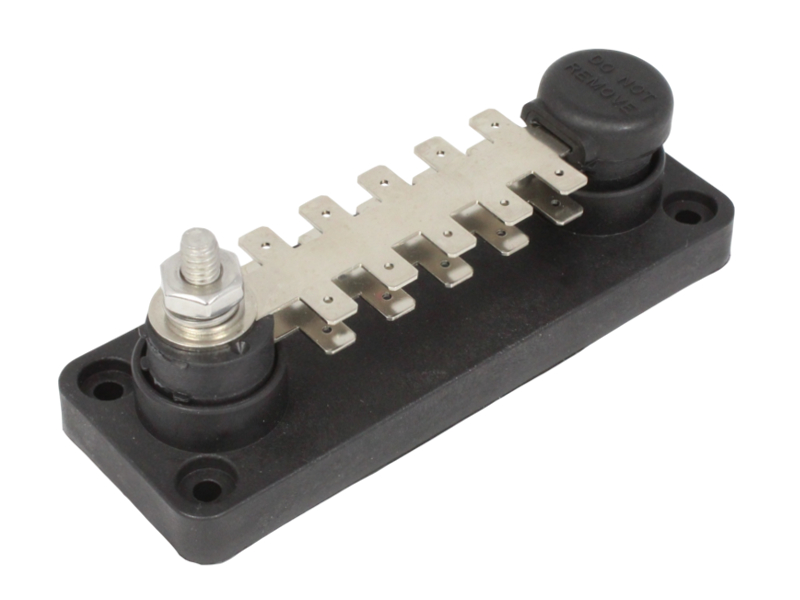 120A VTE 20 Point Tab Terminal Busbar - Black | 12 Volt Planet 120A VTE 20 Point Tab Terminal Busbar - Black | 12 Volt Planet
