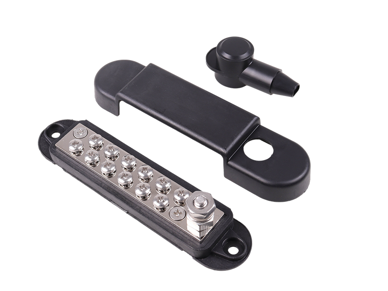 VTE 180A 12 Point Negative Distribution Block/Busbar With Cover ...