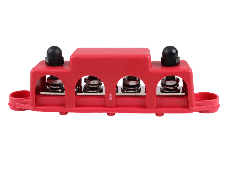 VTE 250A Large 4 Point M8 Positive Distribution Block/Busbar With Cover ... VTE 250A Large 4 Point M8 Positive Distribution Block/Busbar With Cover ...
