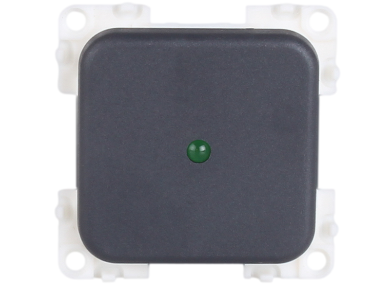 CBE Single Flat Switch With LED - Grey | 12 Volt Planet