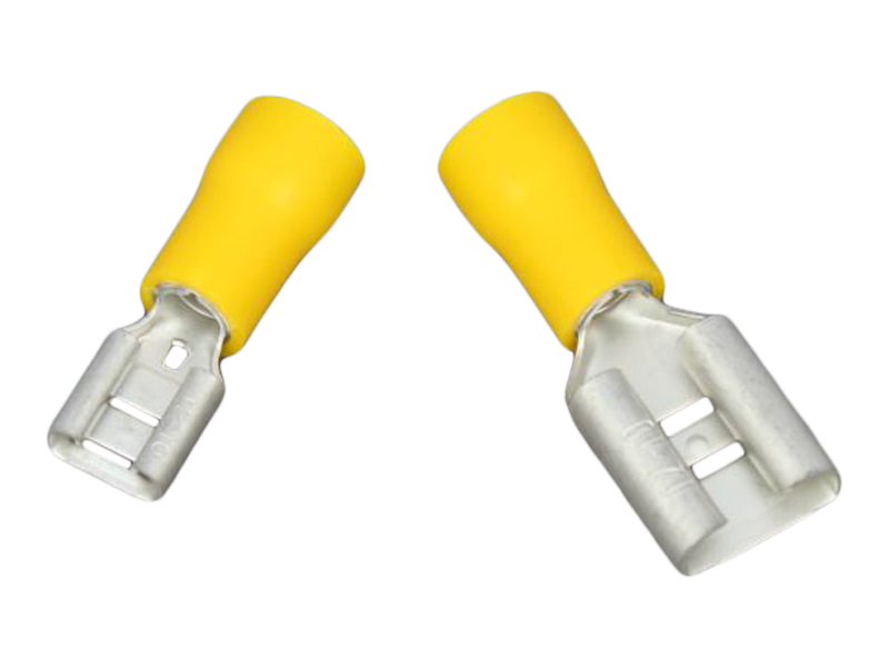 Yellow Pre-Insulated Female Blade Crimp Terminals | 12 Volt Planet