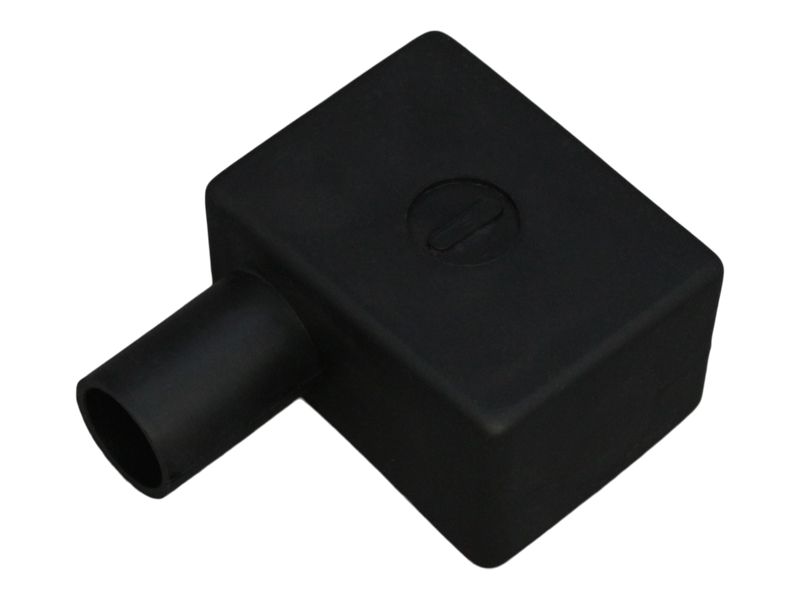 Battery Terminal Cover With LH Cable Entry - Black | 12 Volt Planet