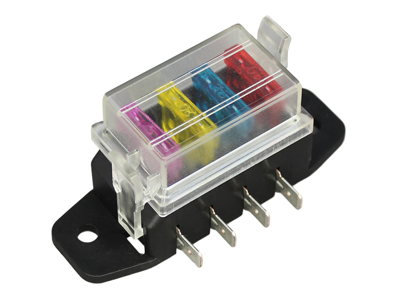 Standard Blade Fuse Box (Low Profile) 4-Way | 12 Volt Planet