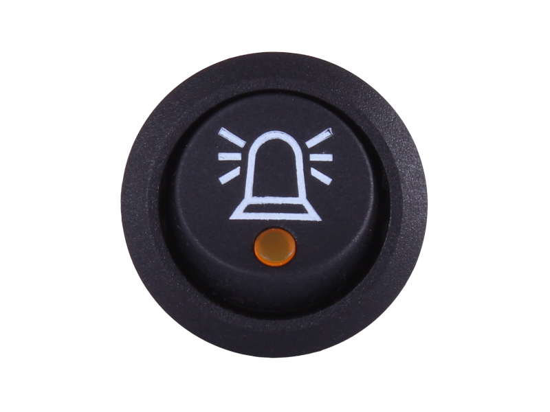 12V ON/OFF Rocker Switch - Amber light & Beacon Symbol | 12 Volt Planet