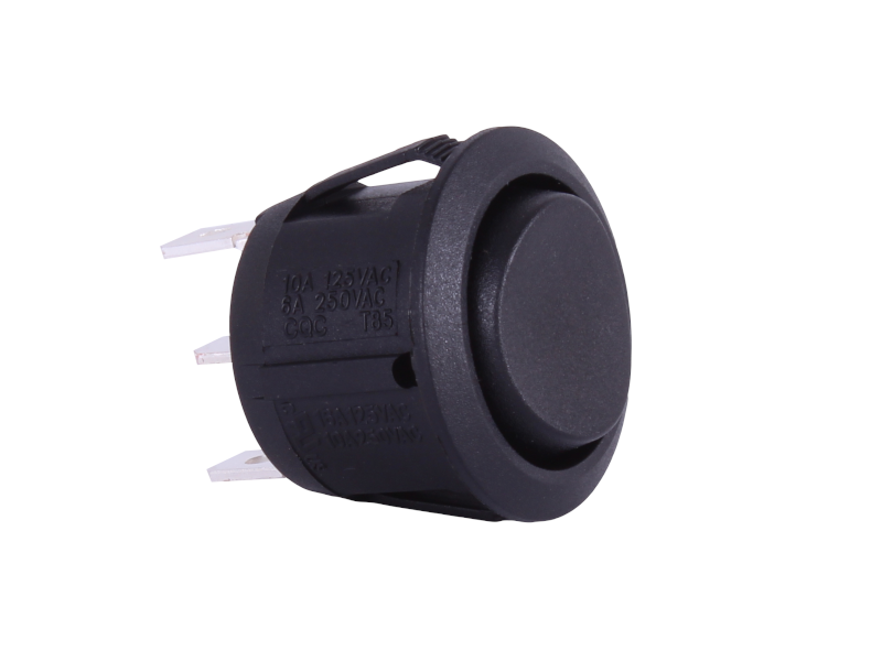 12V ON/OFF/ON Round Mini Rocker Switch | 12 Volt Planet