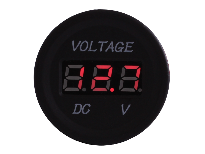12V / 24V Digital Volt Meter With Red Display | 12 Volt Planet
