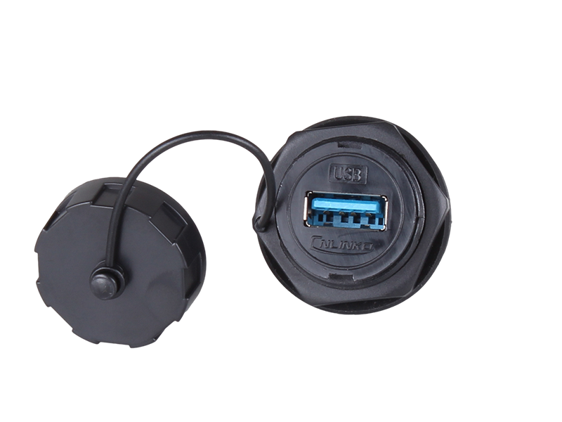 Panel Mount Waterproof USB-A Pass-Through Socket | 12 Volt Planet