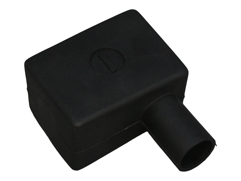 Battery Terminal Cover With RH Cable Entry - Black | 12 Volt Planet