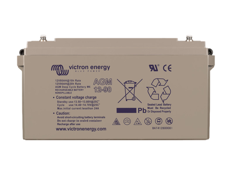 Victron AGM Deep Cycle Battery - 12V / 90Ah (M6 terminals) | 12 Volt Planet