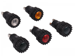 12V Warning Light With Coloured Lens - 18mm Dia | 12 Volt Planet